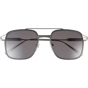 Cartier 54mm Rectangular Sunglasses - Black