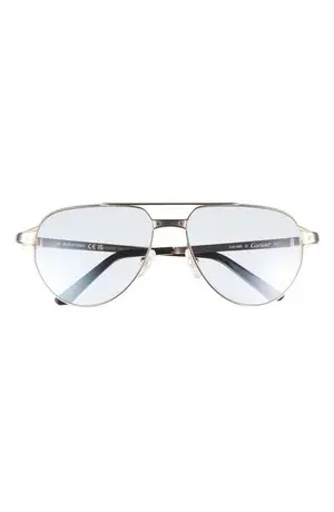 Cartier 59mm Aviator Reading Glasses - Gold