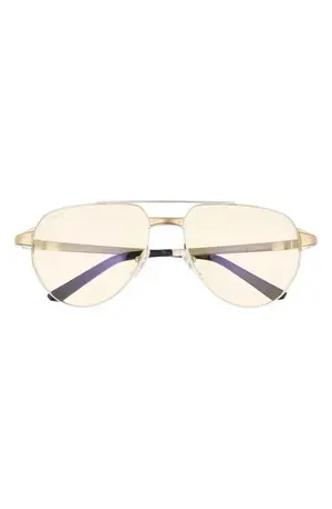 Cartier 59mm Aviator Reading Glasses - Silver