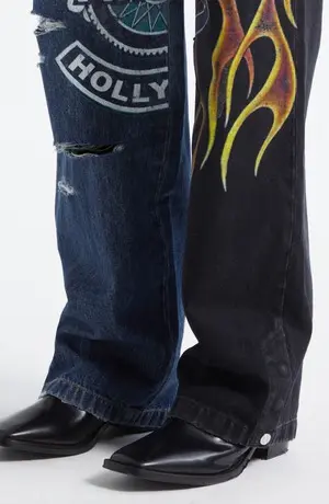Amiri Spliced Baggy Jeans