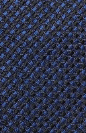 Nordstrom Lamont Check Silk Tie - Navy