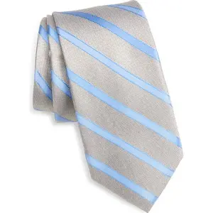 Nordstrom Dillane Stripe Silk Tie - Grey
