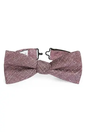 Nordstrom Textured Silk Pre-tied Bow Tie - Pink