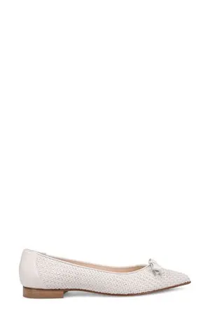Ron White Jada Pointed Toe Flat - Ivory