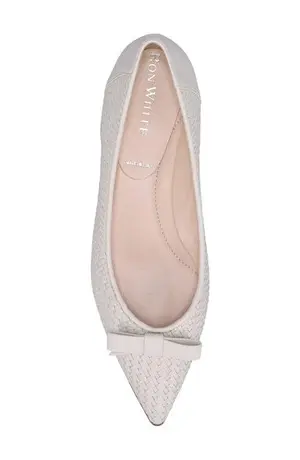 Ron White Jada Pointed Toe Flat - Ivory