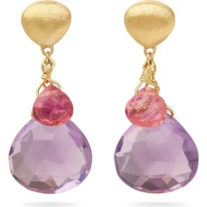 Marco Bicego Paradise Amethyst, Tourmaline And Rhodolite Drop Earrings - 18k Gold
