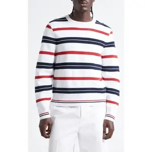 Thom Browne Variegated Rep Stripe Ottoman Stitch Sweatshirt