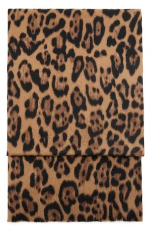 Mango Leopard Print Scarf