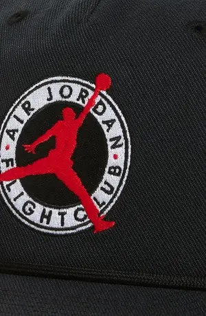 JORDAN Flight Club Snapback Baseball Cap - Black/black
