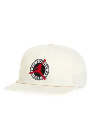 JORDAN Flight Club Snapback Baseball Cap - Pale Ivory/black