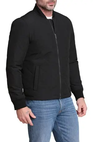 Bagatelle Quilted Bomber Jacket - Black