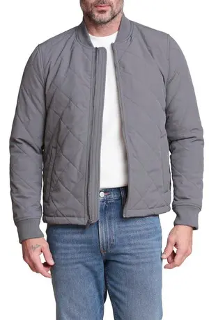 Bagatelle Quilted Bomber Jacket - Charcoal
