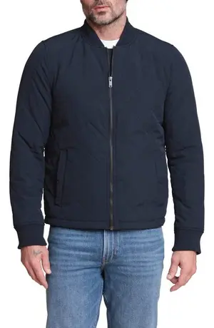 Bagatelle Quilted Bomber Jacket - Navy