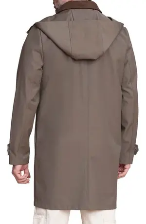 Bagatelle Combo Collar Mac Coat With Detachable Hood