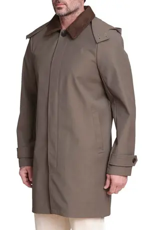 Bagatelle Combo Collar Mac Coat With Detachable Hood