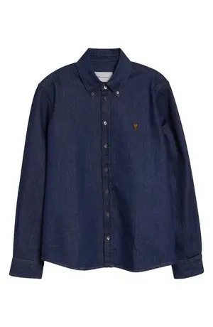 Ami De Coeur Denim Button-down Shirt - Indigo