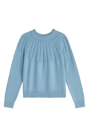 SEASALT CORNWALL Organic Cotton Crewneck Sweater - Spring Sky
