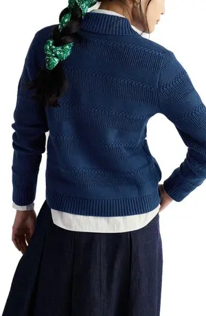 SEASALT CORNWALL Nut Lane Collared Organic Cotton Cardigan