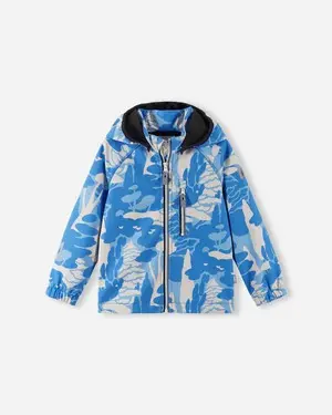 REIMA Vantti Print Softshell Jacket - Cool Blue