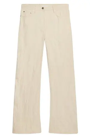 Helmut Lang Metallic Crusable Bootcut Jeans