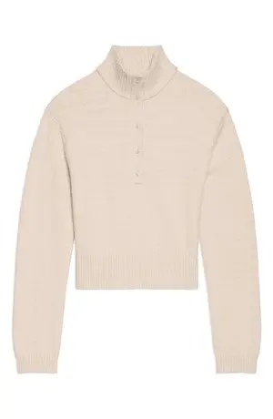 Helmut Lang Wool & Cotton Blend Slub Turtleneck Sweater