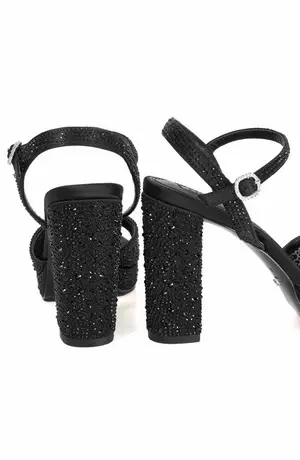 Dune London Ankle Strap Platform Sandal - Black