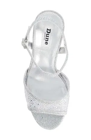 Dune London Ankle Strap Platform Sandal - Silver