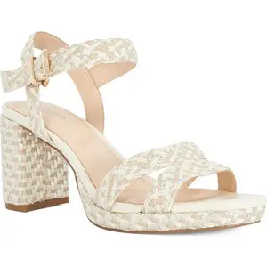 Dune London Ankle Strap Platform Sandals - Beige Multi