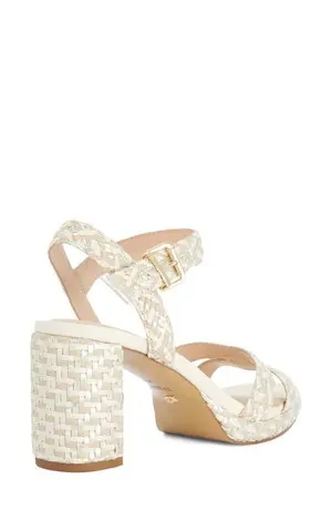 Dune London Ankle Strap Platform Sandals - Beige Multi