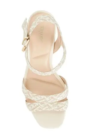 Dune London Ankle Strap Platform Sandals - Beige Multi
