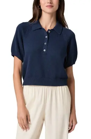 Paige Polo Sweater - Navy