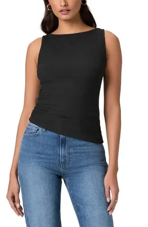 Paige Reggie Boat Neck Tank - Black
