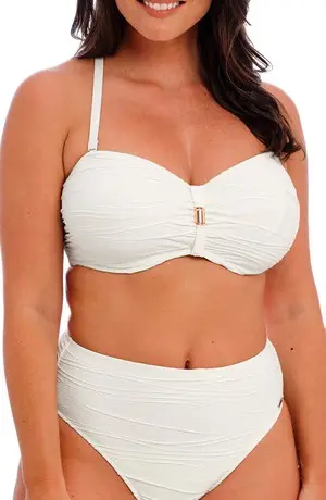 Fantasie Beach Waves Bandeau Bikini Top - Linen