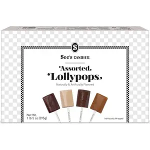 SEE'S CANDIES 30-piece Box Of Assorted Lollypops - No Color