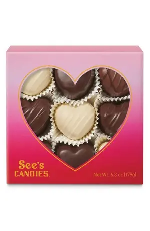 SEE'S CANDIES Sweetest Hearts 9-piece Assorted Chocolate Box - No Color