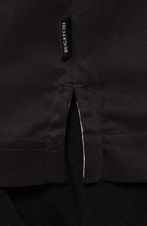 Bugatchi Tipped Pima Cotton Piqué Polo - Black