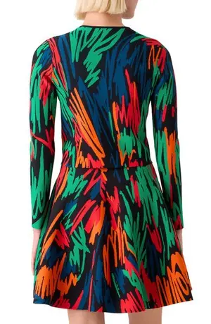 Akris Oversize Scribble Jacquard Cardigan