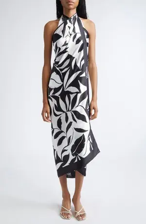 Max Mara Beachwear Foam Print Silk Sarong