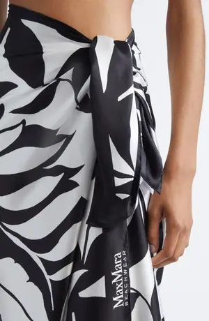 Max Mara Beachwear Foam Print Silk Sarong