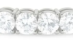 Sterling Forever Round Cut Cubic Zirconia Tennis Bracelet - Silver