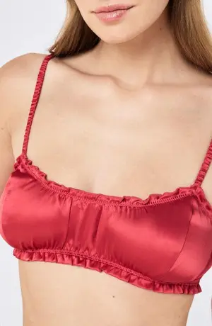 PAPINELLE Audrey Mulberry Silk Bralette