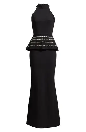 Chiara Boni La Petite Robe Imera Peplum Mermaid Gown