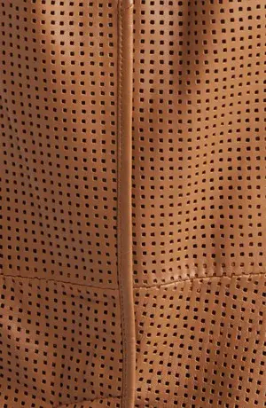 L'Agence Baylee Perforated Leather Trench Coat