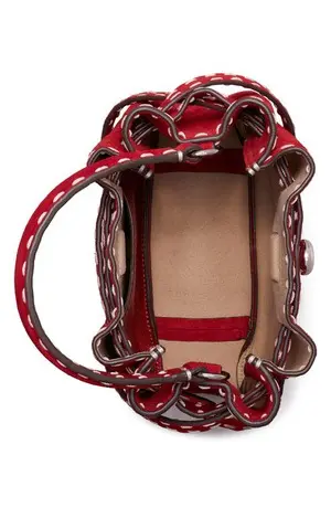 Tory Burch Mini Romy Suede Bucket Bag - Red