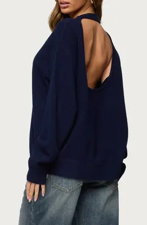 EDIKTED Ximenia Cutout Back Sweater