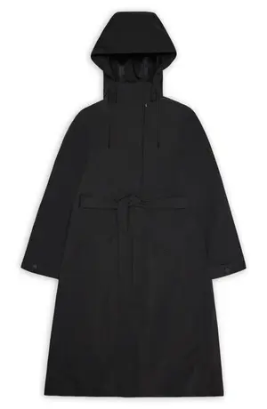 Rains Suva Waterproof Hardshell Raincoat With Removable Hood - Black