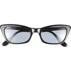Ray-ban Lady Burbank 52mm Cat Eye Sunglasses - Black/blue