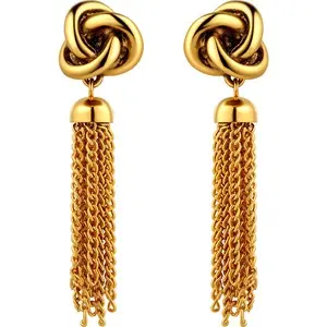 CHRISTINA CARUSO Tassel Knot Drop Earrings - 14k Gold