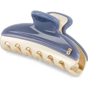 Alexandre De Paris Vendome Medium Claw Hair Clip - Navy Blue