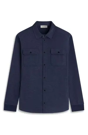 Bugatchi Soft Touch Snap-up Shirt - Navy